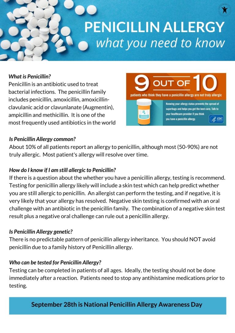 Penicillin Allergy Awareness Day | Allergy – Asthma Care and Prevention ...